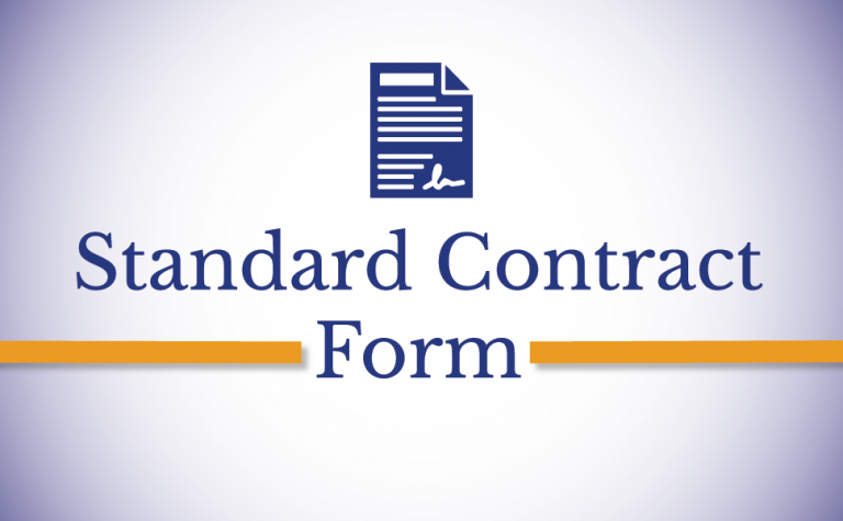 NOW AVAILABLE: Updated Standard Contract Form - Office of the Comptroller